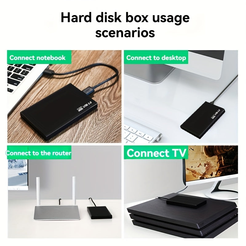 4TB Portable External Hard Disk HDD, 4TB Large Capacity USB 3.0 Portab ...